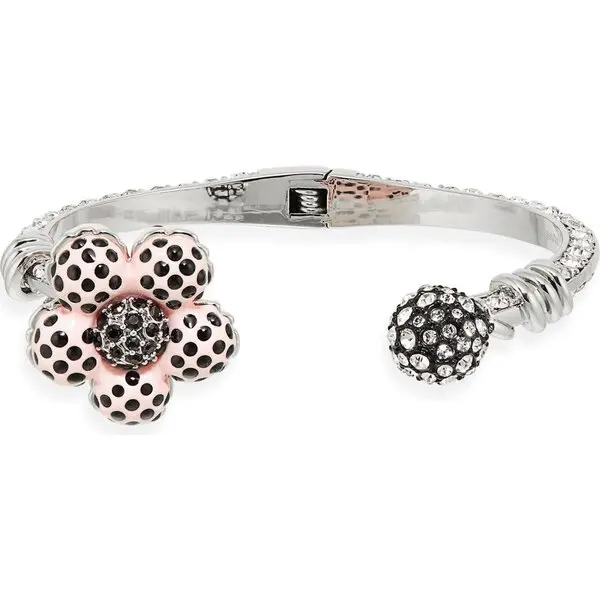 Marc Jacobs Dots Daisy Cuff Bracelet - Silver/peach