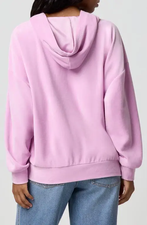 FLORENCE BY MILLS Velour Bow Hoodie - Mauve Mist