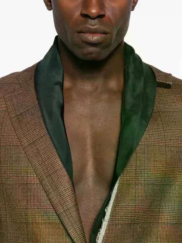 Kolor Checked Single-breasted Blazer