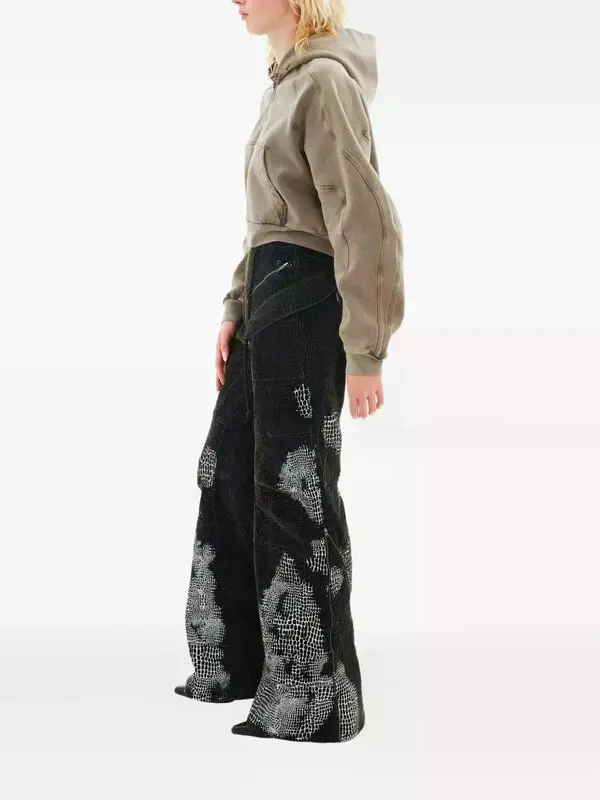 Ottolinger Snake-effect Wide-leg Jeans