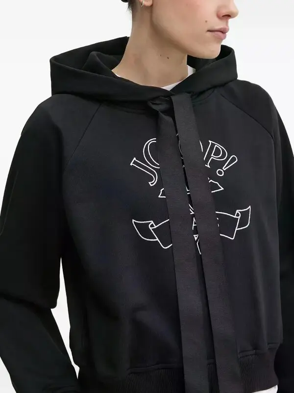 JOOP! Cotton Drawstring Hoodie - Black