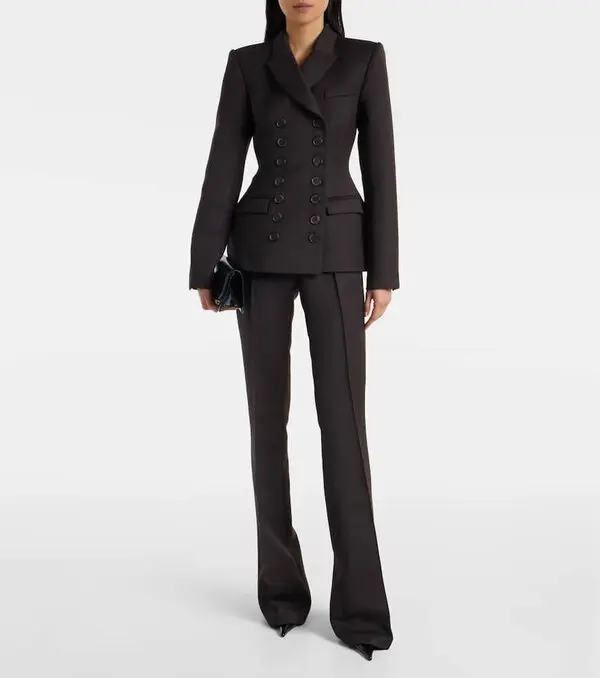 Alex Perry Double-breasted Blazer - Brown