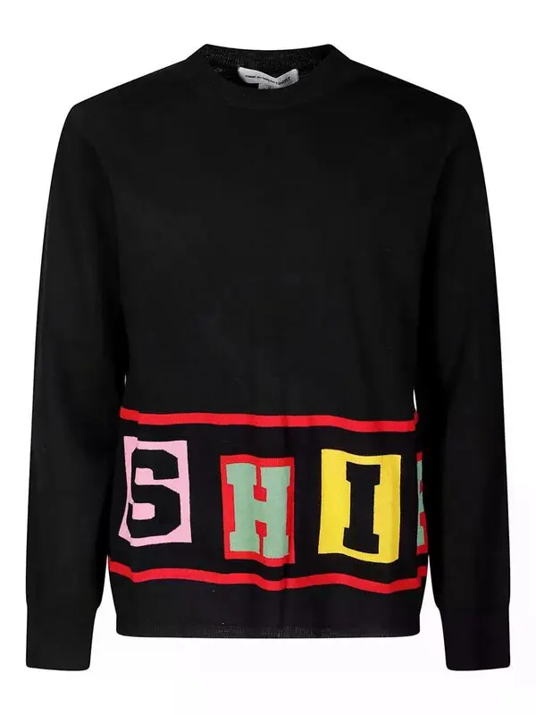 Comme Des Garçons Embroidered Crew-neck Sweater