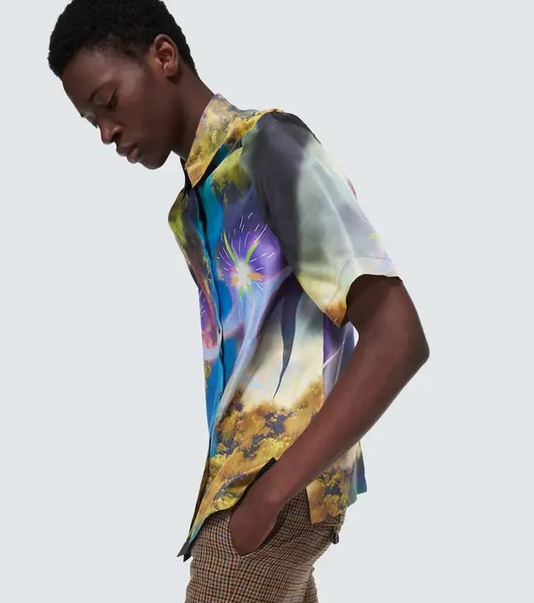 Loewe X Howl's Moving Castle Printed Silk-blend Shirt - Multicoloured