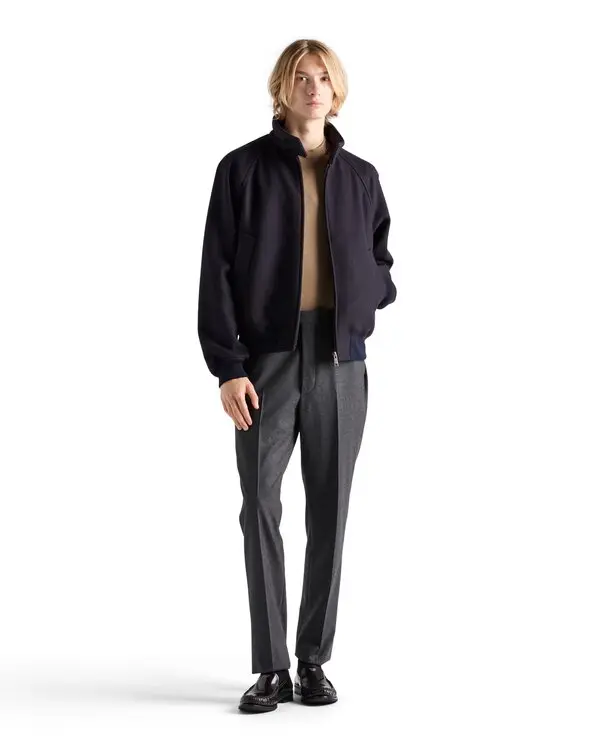 Prada Wool And Cashmere Jacket - Blue