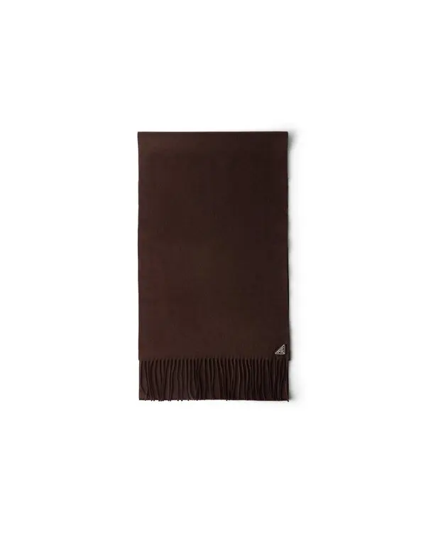 Prada Silk And Cashmere Scarf - Brown