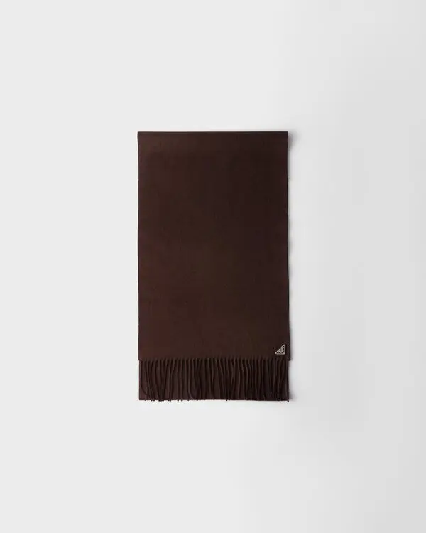 Prada Silk And Cashmere Scarf - Sienna