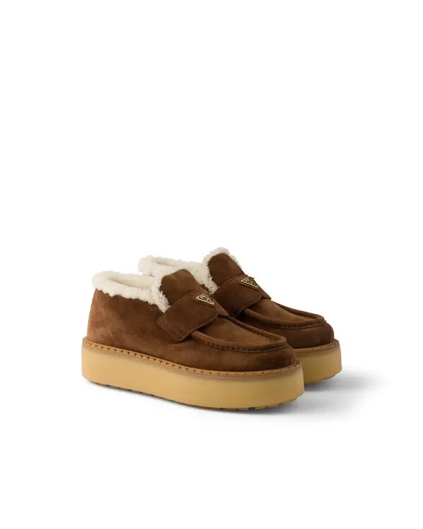 Prada Suede Loafers - Brown