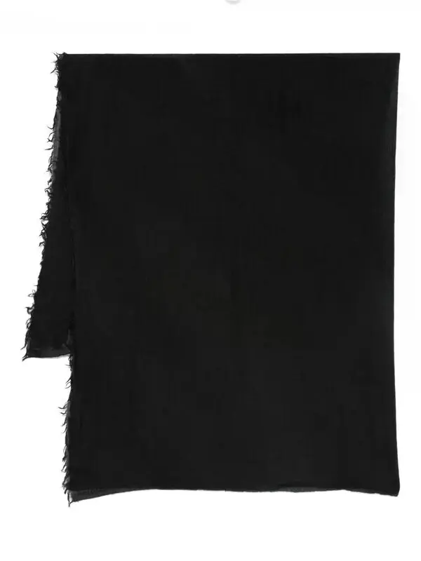 CENERE GB Frayed-edge Scarf - Black