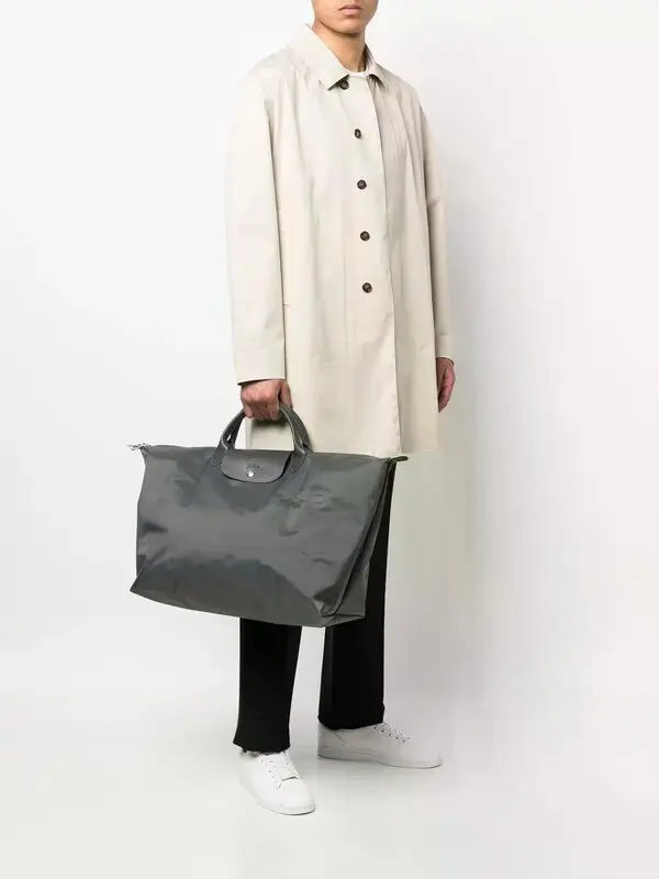 Longchamp Le Pliage Green Travel Bag - Grey