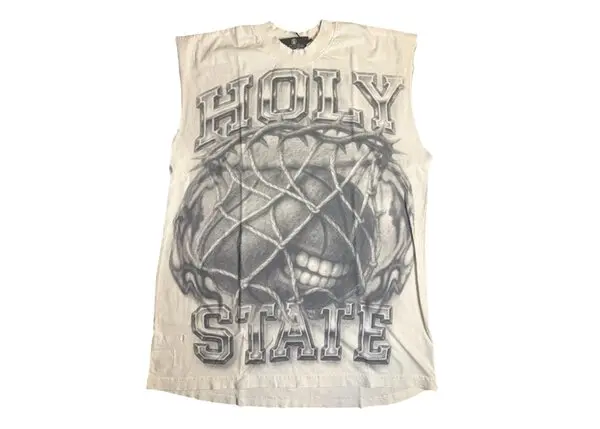 HELLSTAR Holy State Sleeveless T-shirt - White