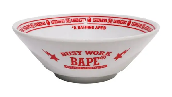 A BATHING APE Ramen Bowl - White