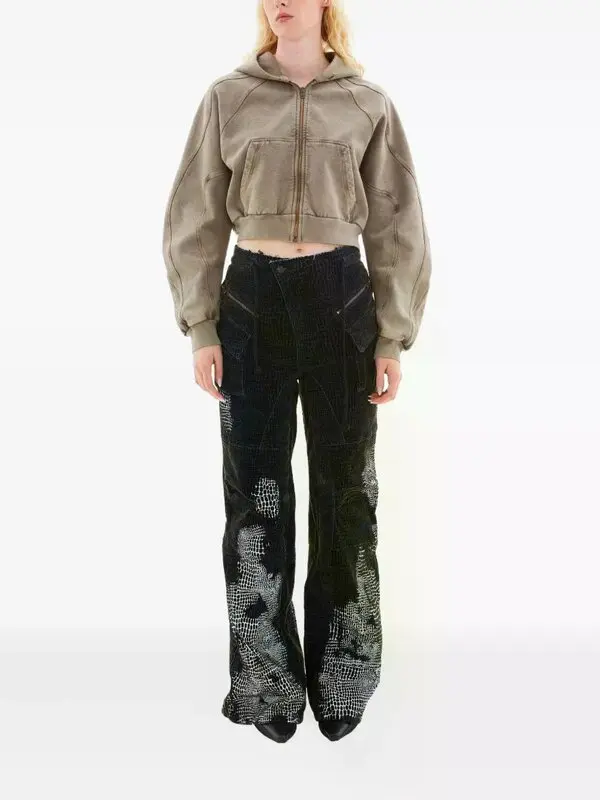 Ottolinger Snake-effect Wide-leg Jeans