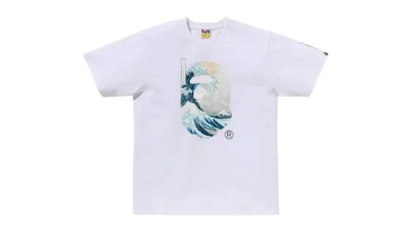A BATHING APE X Ukiyoe Ape Head I Tee Shirt - White