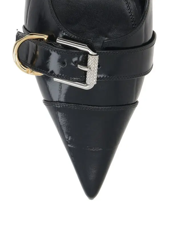 Givenchy Voyou Leather Slingback Ballerinas - Black