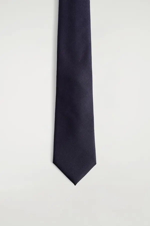 Cos Wool Tie - Navy