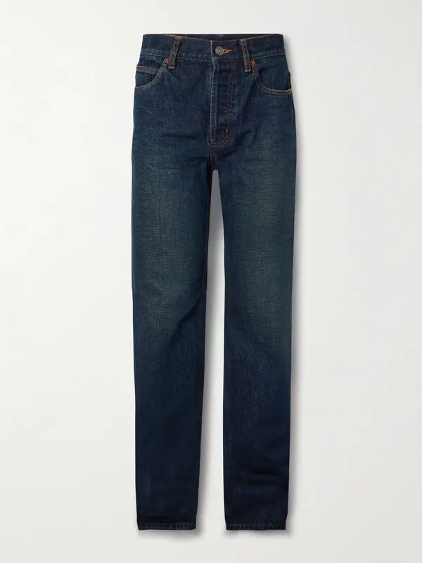 Saint Laurent Nico Mid-rise Straight-leg Jeans