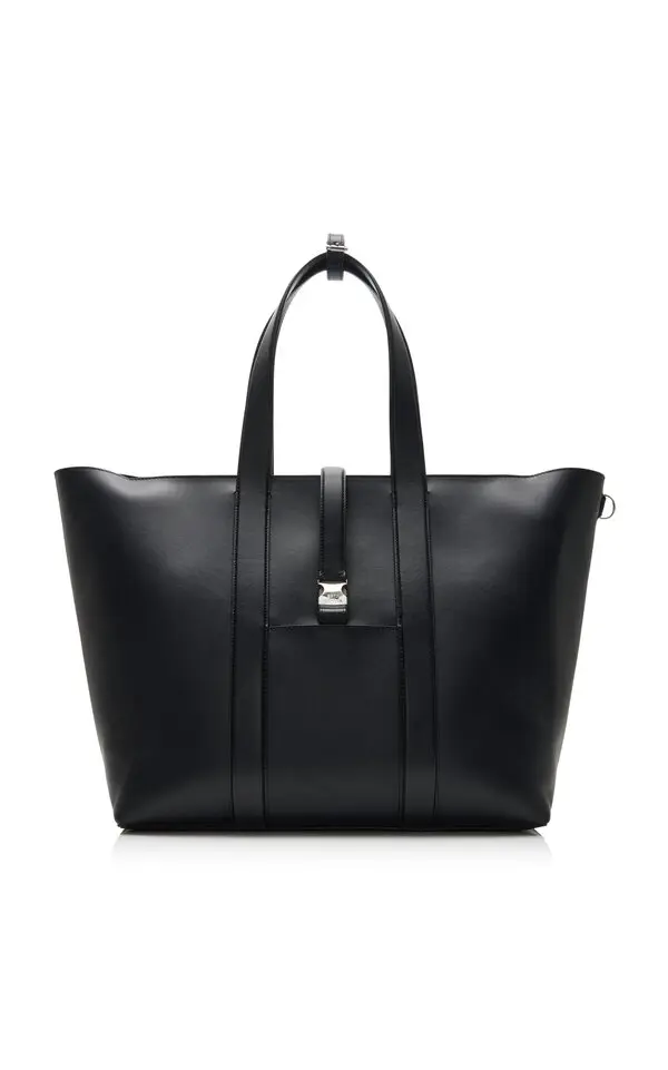 Moncler X Ee72 Edward Enninful Leather Tote Bag - Black