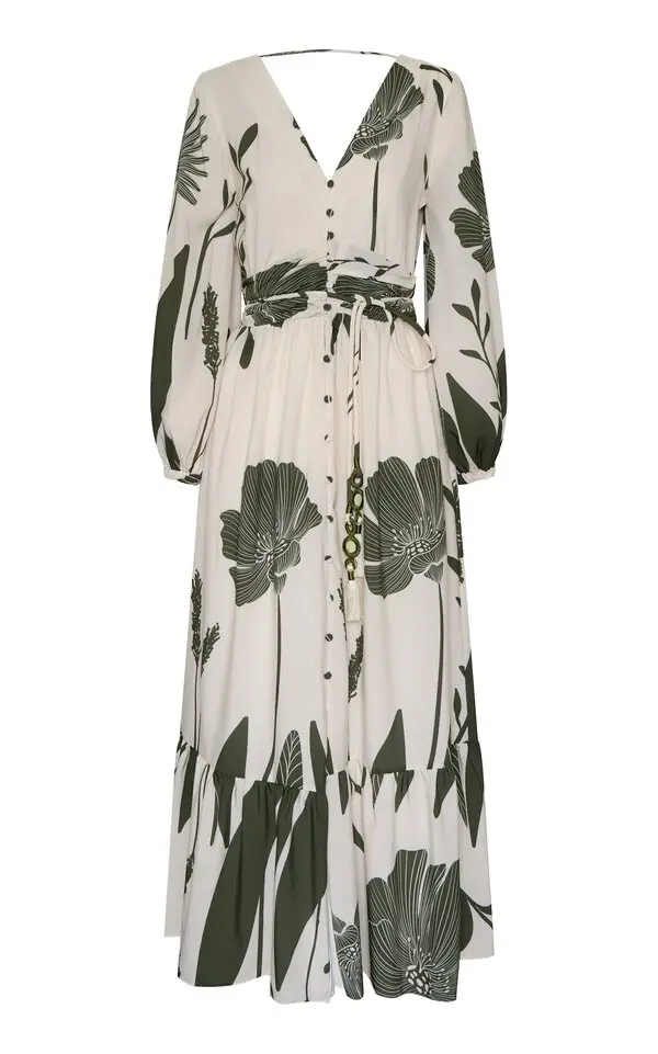 ANDRES OTALORA Encanto Del Sur Belted Floral Maxi Dress - Print