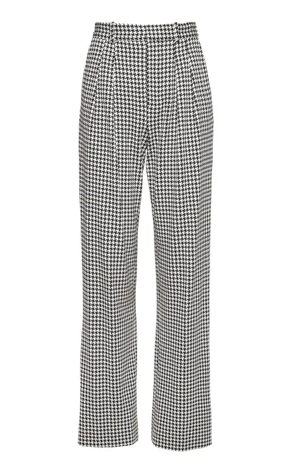 Oriane 1986 Houndstooth Wide-leg Pants