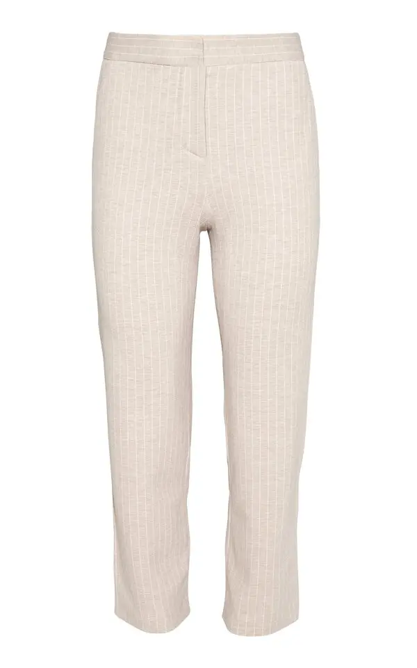 Oriane 1986 Striped Straight-leg Trousers - Nude