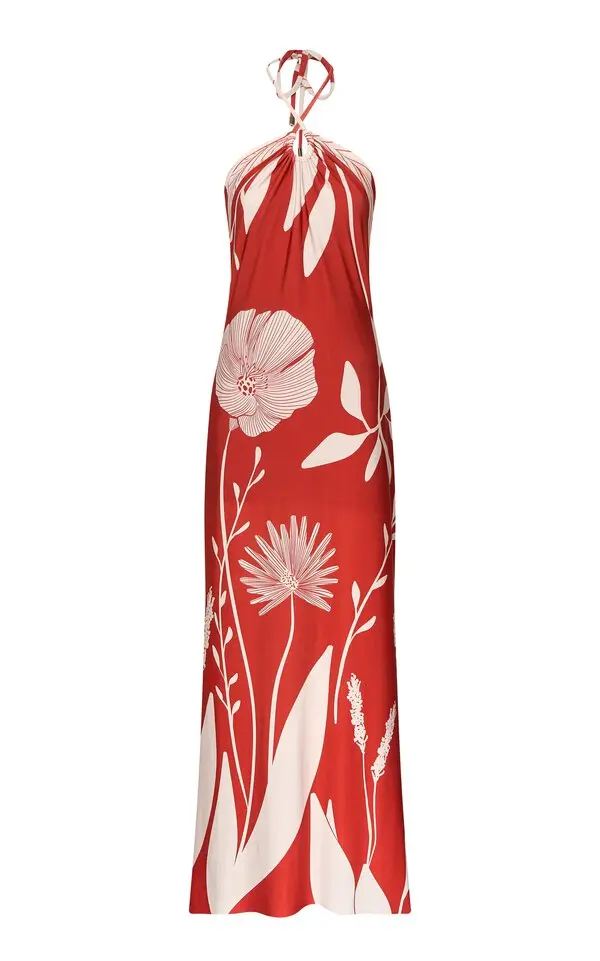 ANDRES OTALORA Entrelazada Floral Jersey Maxi Dress - Print