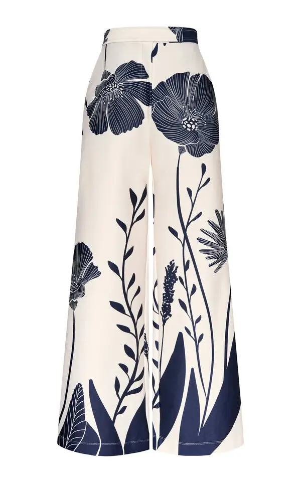 ANDRES OTALORA Floral Twill Wide-leg Trousers - Print