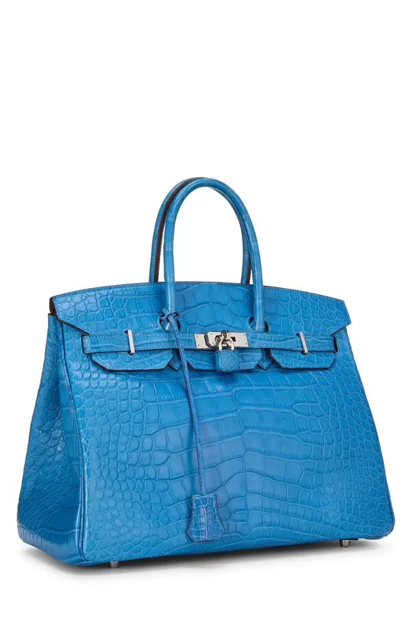 Hermès Matte Alligator Birkin 35 - Mykonos