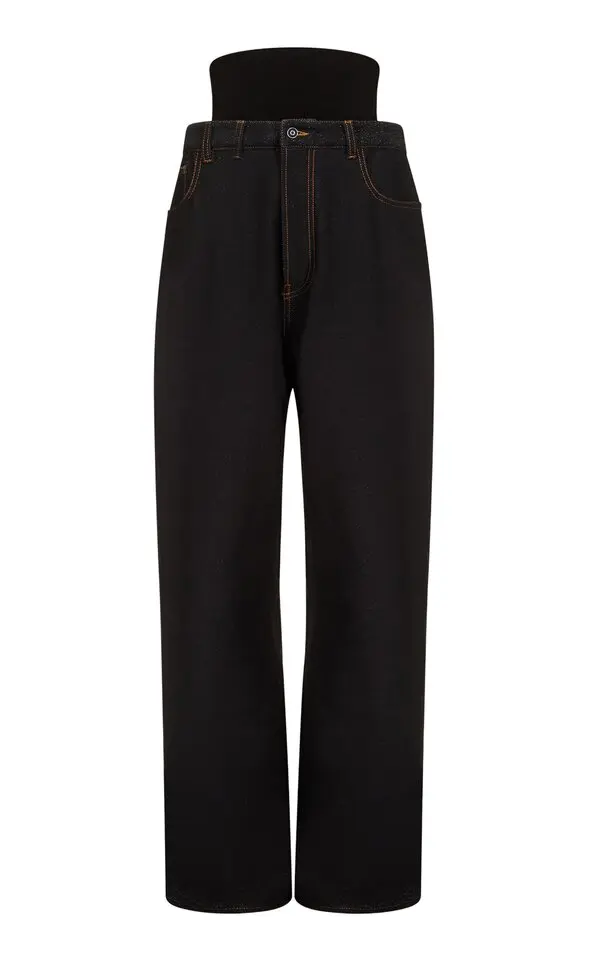 Alaïa Low-rise Straight-leg Jeans - Black