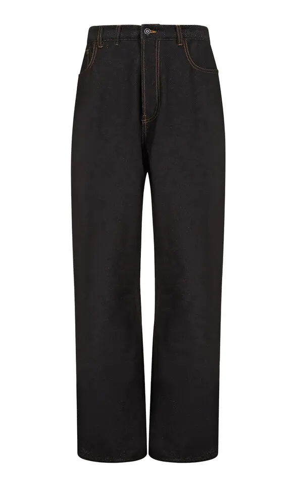 Alaïa Low-rise Straight-leg Jeans - Black