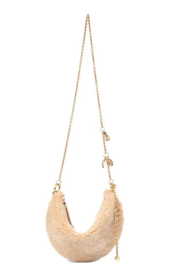 Chloé Icons Shearling Shoulder Bag - Neutral