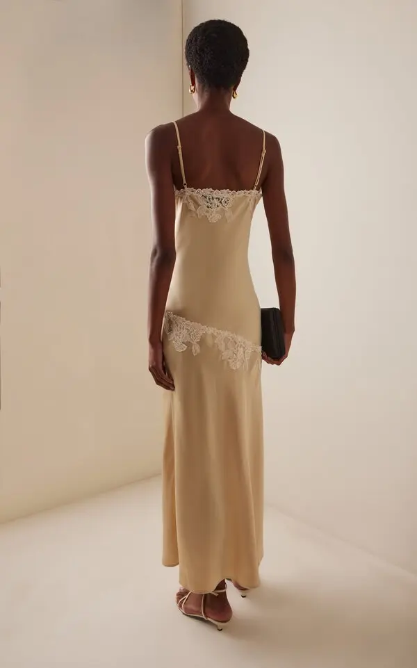 BY MALENE BIRGER Vera Lace-detailed Midi Slip Dress