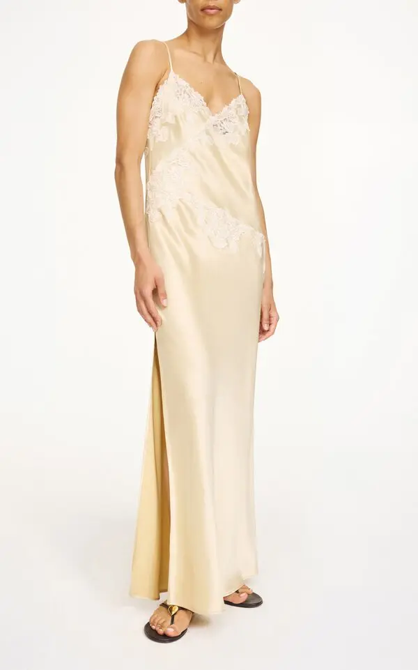 BY MALENE BIRGER Vera Lace-detailed Midi Slip Dress
