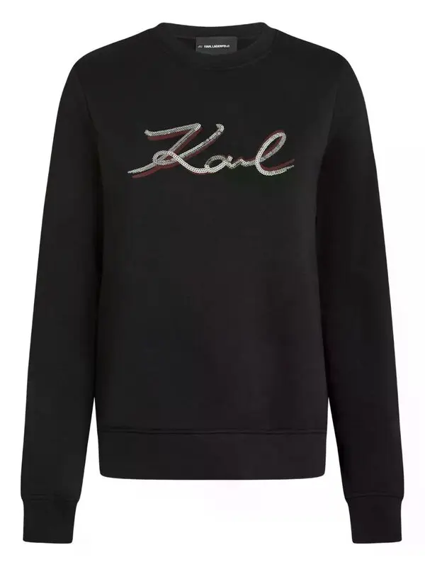 Karl Lagerfeld Sequin-embellished Logo Sweater