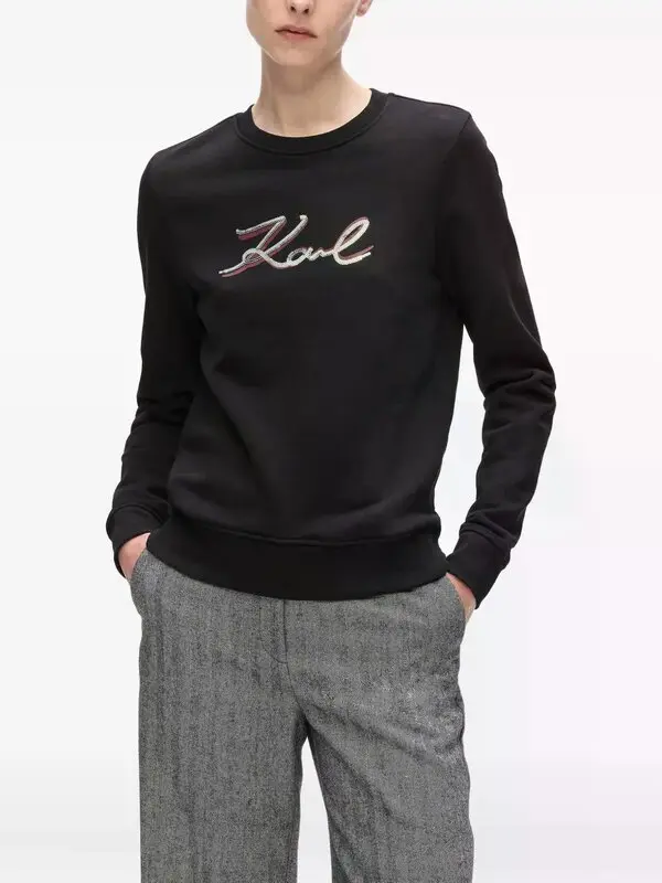 Karl Lagerfeld Sequin-embellished Logo Sweater