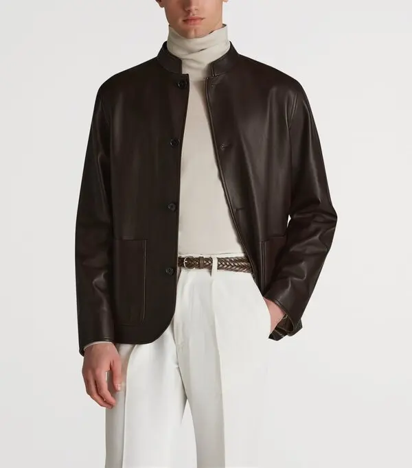 Dunhill Leather Driving Jacket