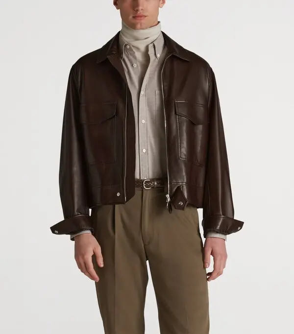 Dunhill Leather Flight Jacket