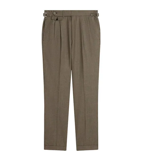 Dunhill Wool Glen Check Trousers