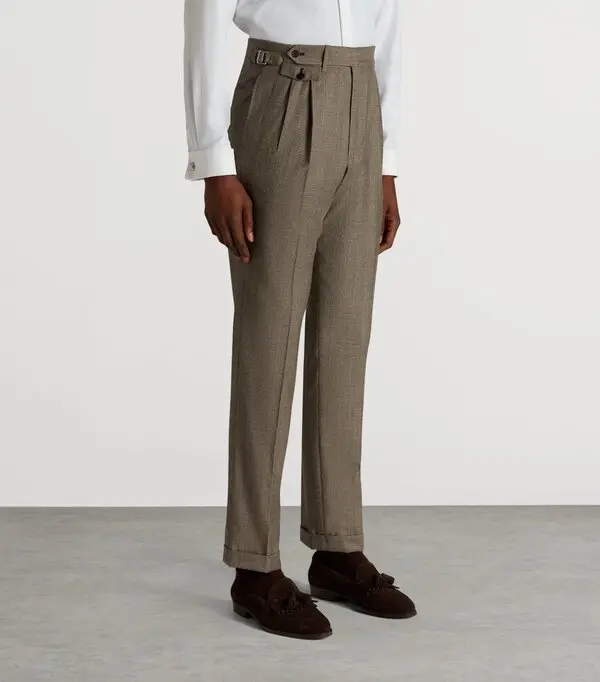 Dunhill Wool Glen Check Trousers