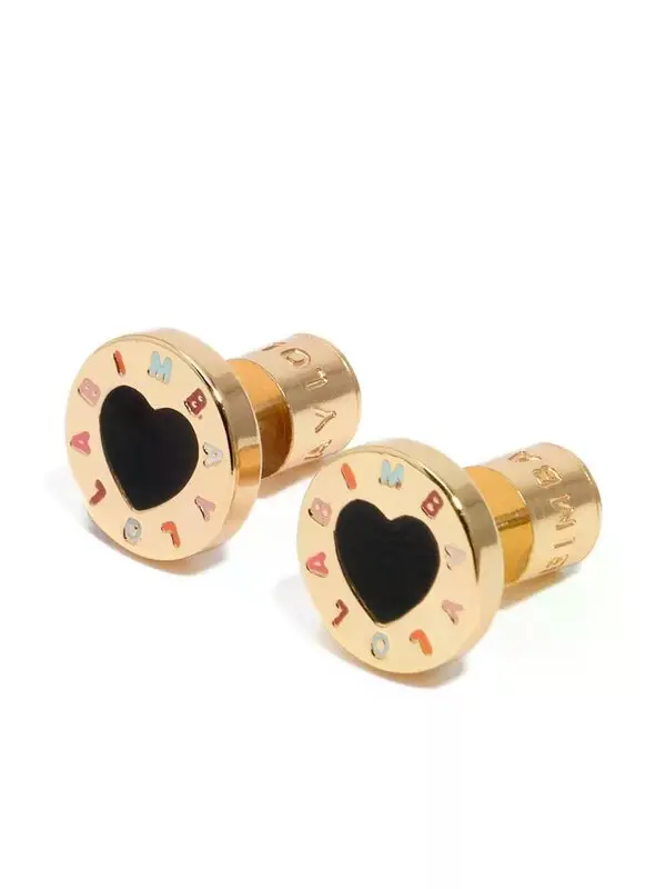 Bimba Y Lola Heart Enamel Earrings
