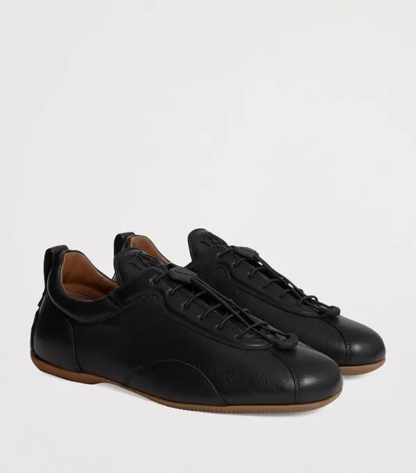 Dunhill Davies Deerskin Sneakers - Black