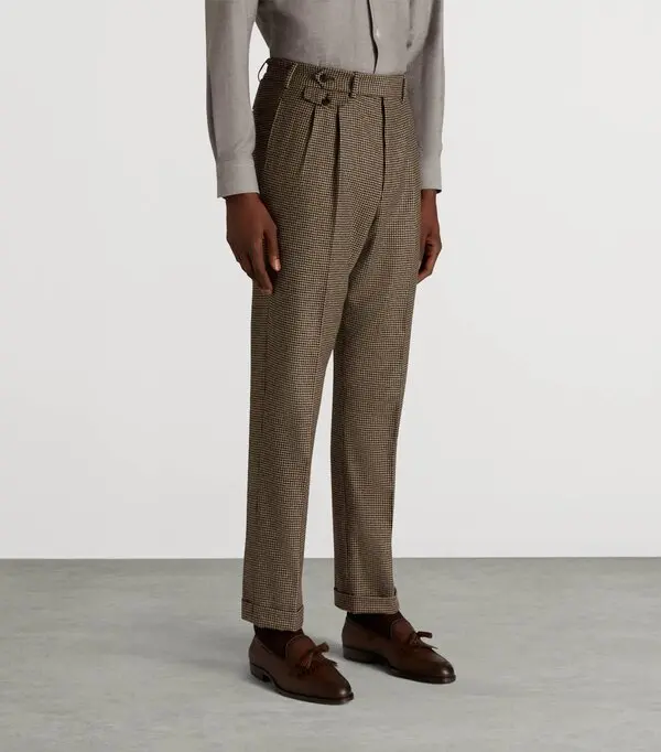 Dunhill Cashmere Houndstooth Trousers