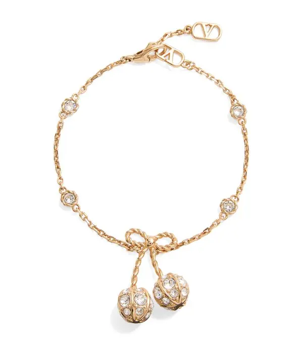 Valentino Garavani Crystal Cherryfic Bracelet - Gold
