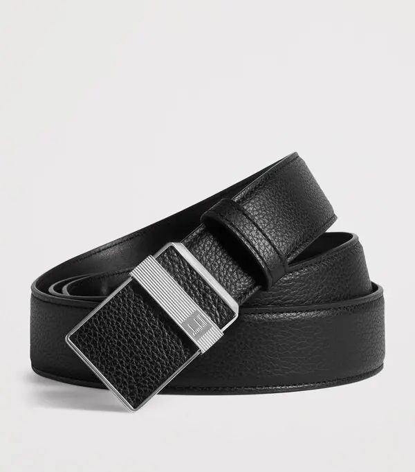 Dunhill Leather Automatic Buckle Belt - Black