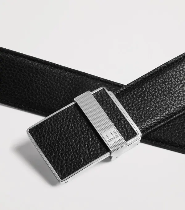Dunhill Leather Automatic Buckle Belt - Black