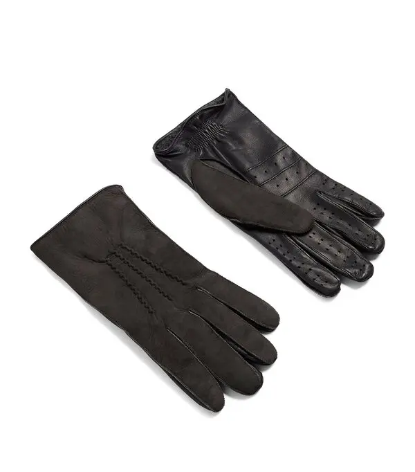 Dunhill Leather Driving Gloves - Grey