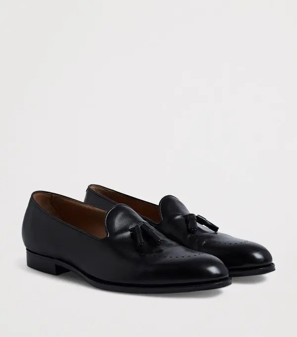 Dunhill Calf Leather Tassel Loafers