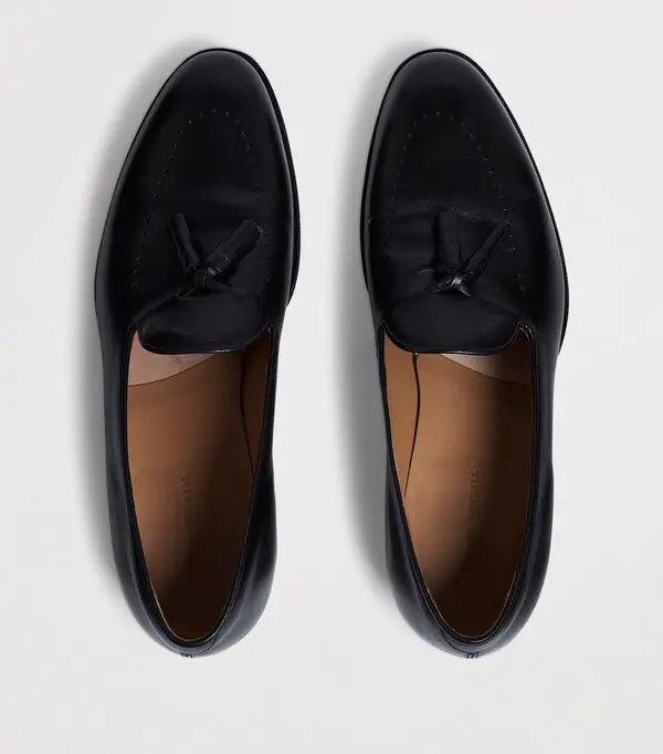 Dunhill Calf Leather Tassel Loafers