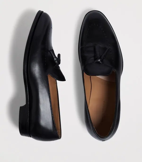 Dunhill Calf Leather Tassel Loafers