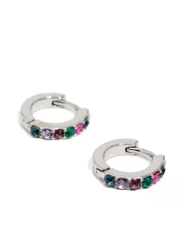 Bimba Y Lola Multigemstone Hoop Earrings